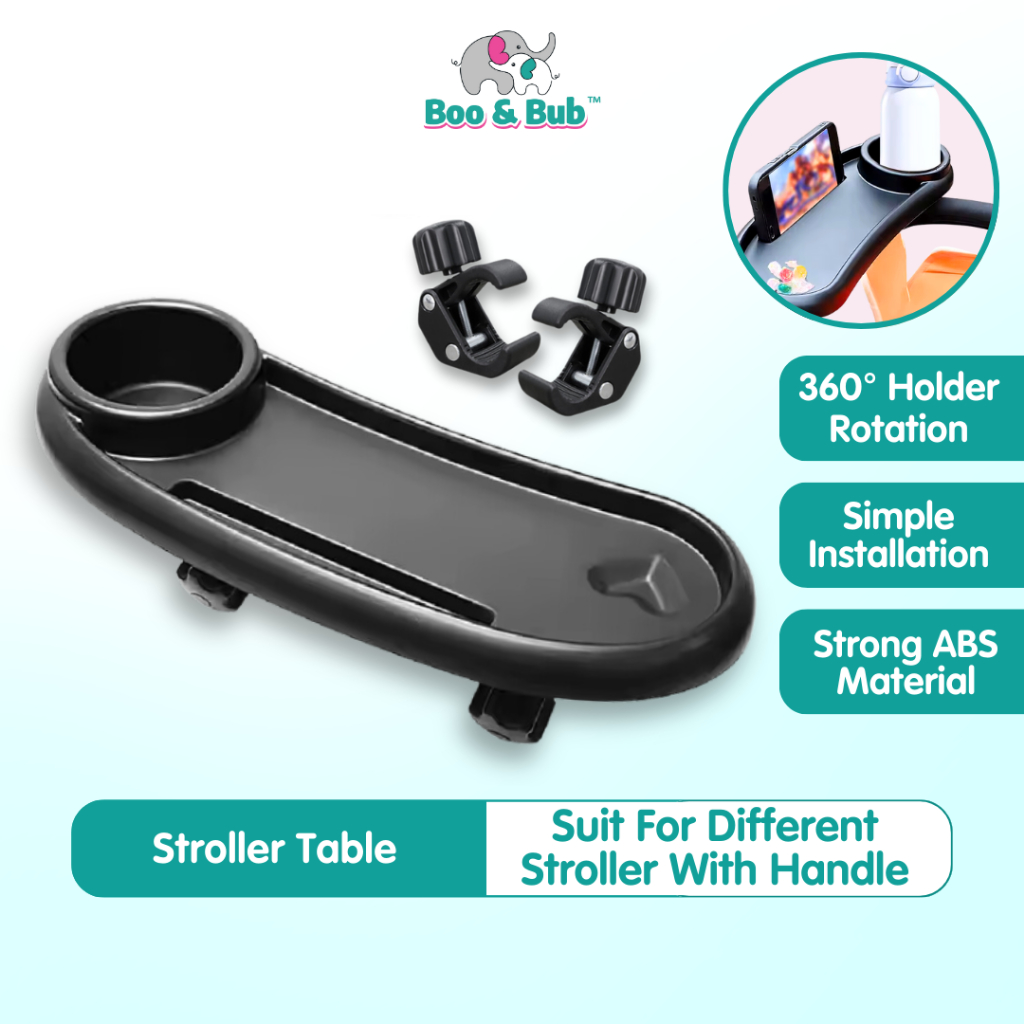 Boo&Bub Stroller Food Tray with Cup Holder Phone Holder Child Stroller ...