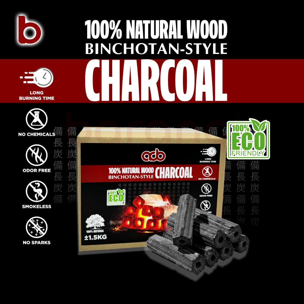 [MY STOCK] 100% Natural hardwood Binchotan-style BBQ Charcoal | Premium ...