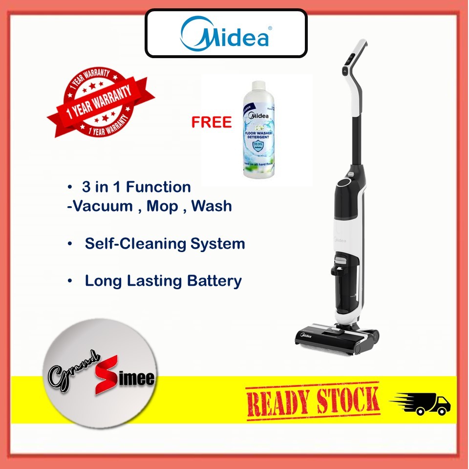 Midea MVC-X6 Floor Washer / Wet & Dry Cordless Vacuum Cleaner With Self ...