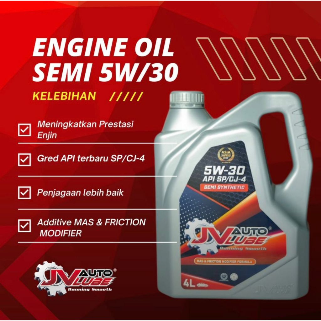 Engine Oil JV AUTO LUBE SEMI & FULLY SYNTHETIC READY STOCK | Shopee ...