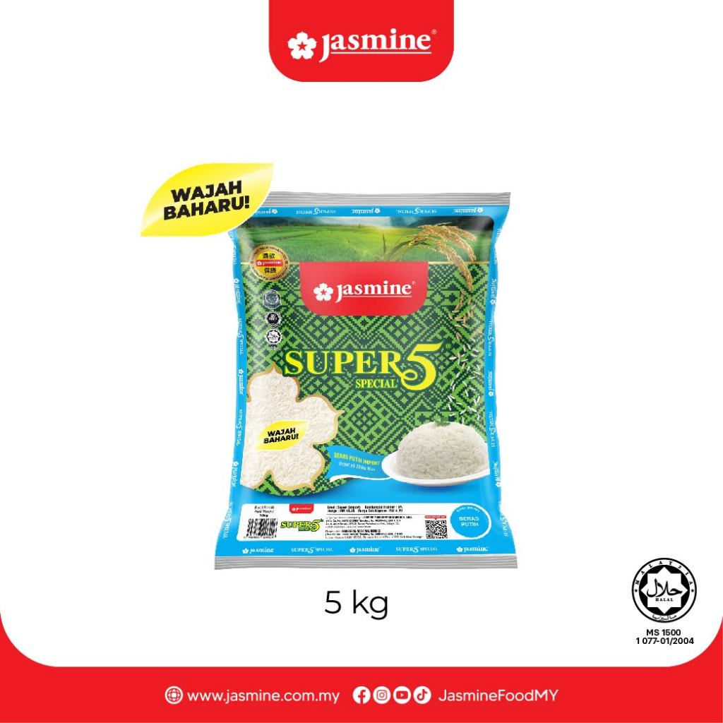 JASMINE Super 5 Special Import White Rice 5kg | Shopee Malaysia