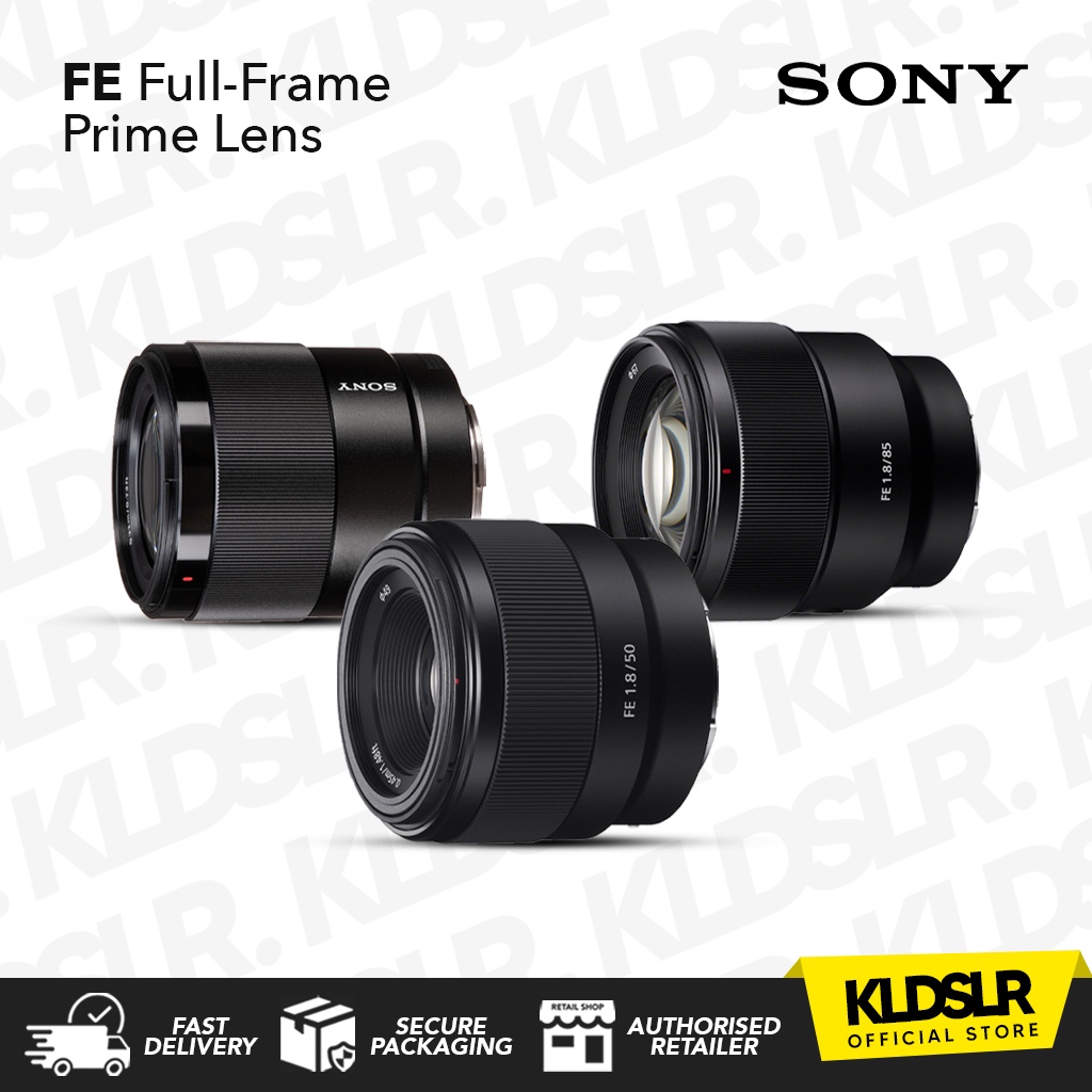 Sony FE 50mm F1.8 Lens / Sony FE 35mm F1.8 Lens / Sony FE 85mm F1.8 ...