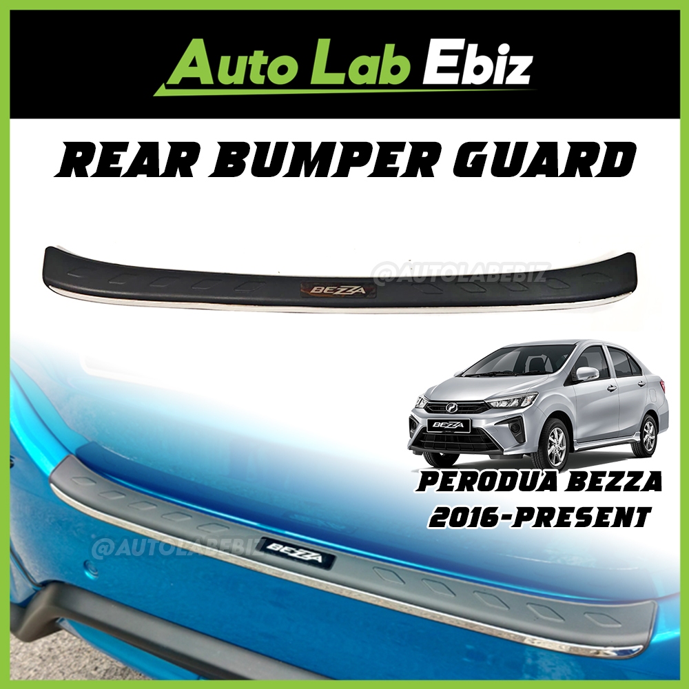 Rear Bumper Guard 3D Cover with Chrome Linning Perodua Bezza 2016-2024 ...