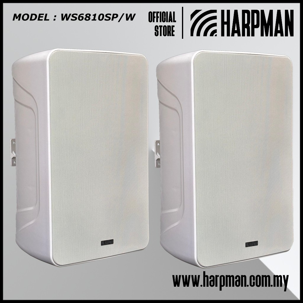 HARPMAN WS6810SP/W 8'' 100W POWER TAPPING WEATHERPROOF WALL SPEAKER ...