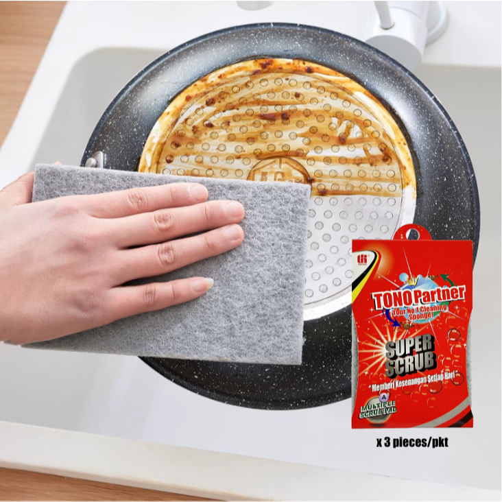 Tono 3Pcs Multipurpose Scouring Pads for Kitchen & Dish Cleaning Span ...