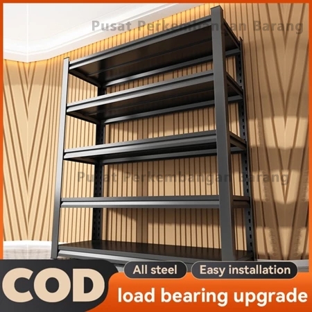 rak besi bertingkat Metal Rack 60/80/120CM Strong Load-Bearing Easy To ...