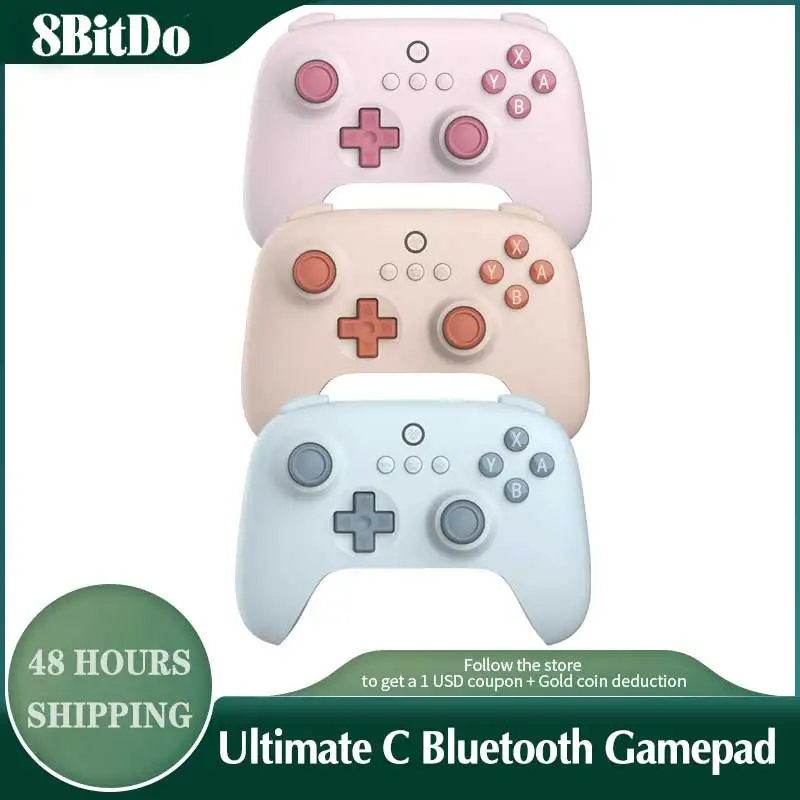 8BitDo Ultimate C Bluetooth Game Controller Gamepad with 6-axis Motion Control/Vibration for ...