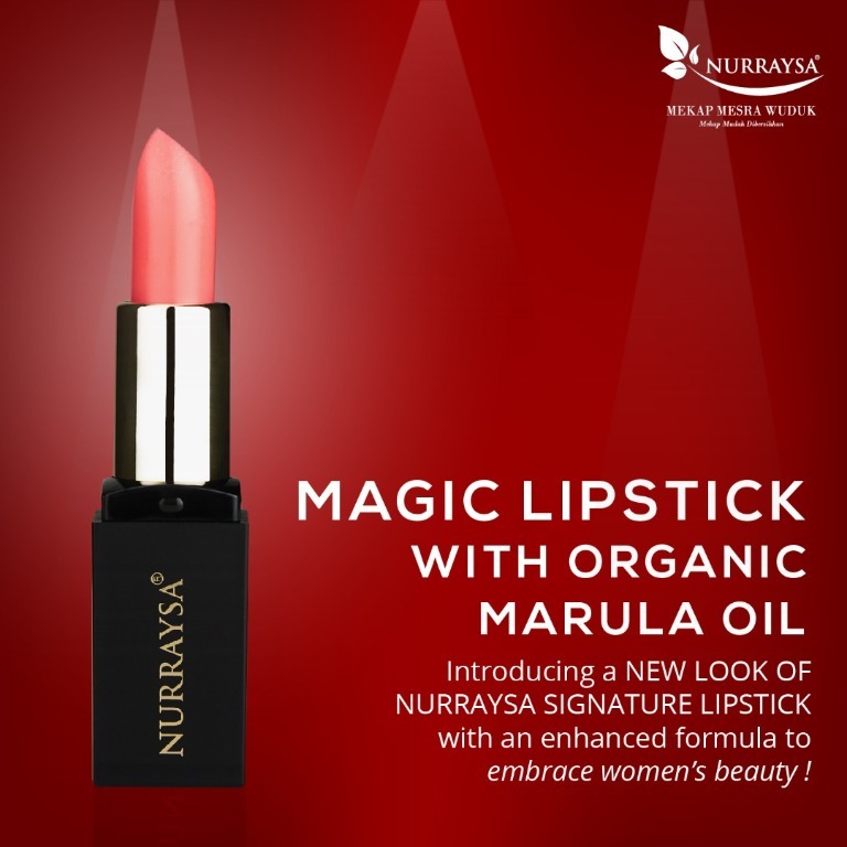 NURRAYSA MAGIC LIPSTICK WITH ORGANIC MARULA OIL | PACK TERBARU ...