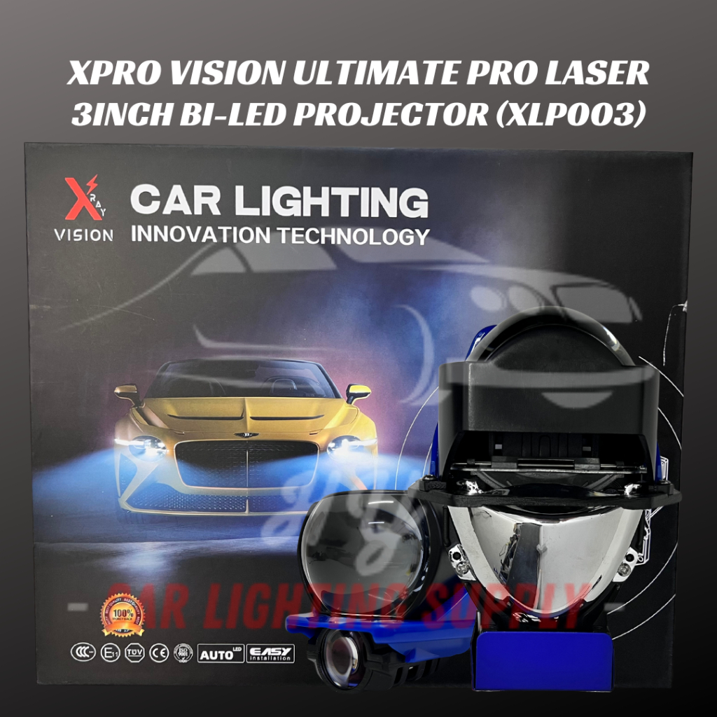 XPRO VISION ULTIMATE PRO LASER 3INCH BI-LED HEADLIGHT SYSTEM HEADLAMP ...