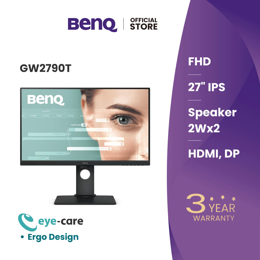 BenQ GW2790T Monitor Belajar di Rumah dan Pejabat IPS 27 inci B.I ...