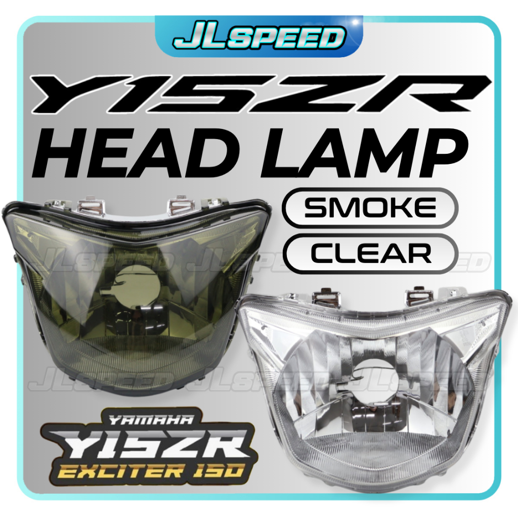 Y15 V1 Head Lamp Assy Lampu Depan Head Light Headlamp Headlight Standard Std Smoke / Clear Y15ZR ...