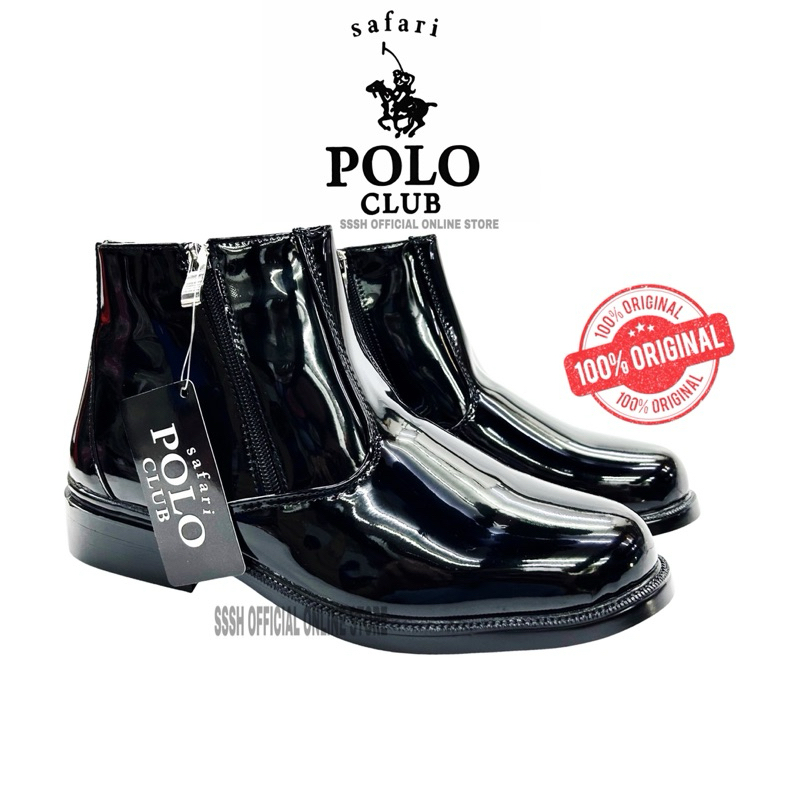 ORIGINAL SAFARI POLO Kasut Kilat Polis / PDRM Men Mid Cut Double Zip ...