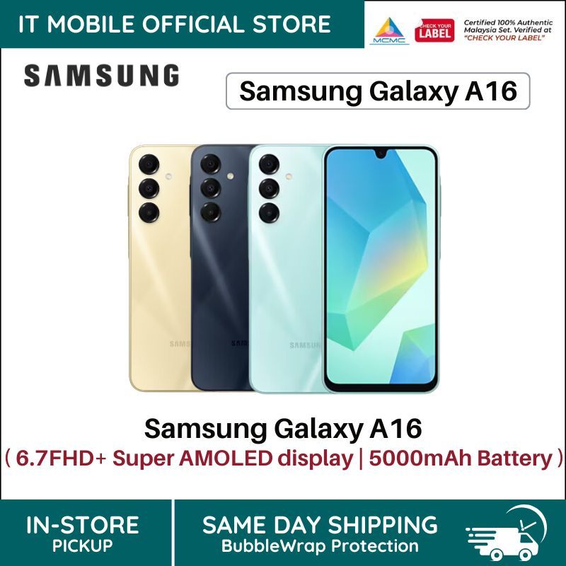 Samsung A16 LTE/5G | 6.7-inch FHD+ Super Amoled 5000 Super Long Last ...