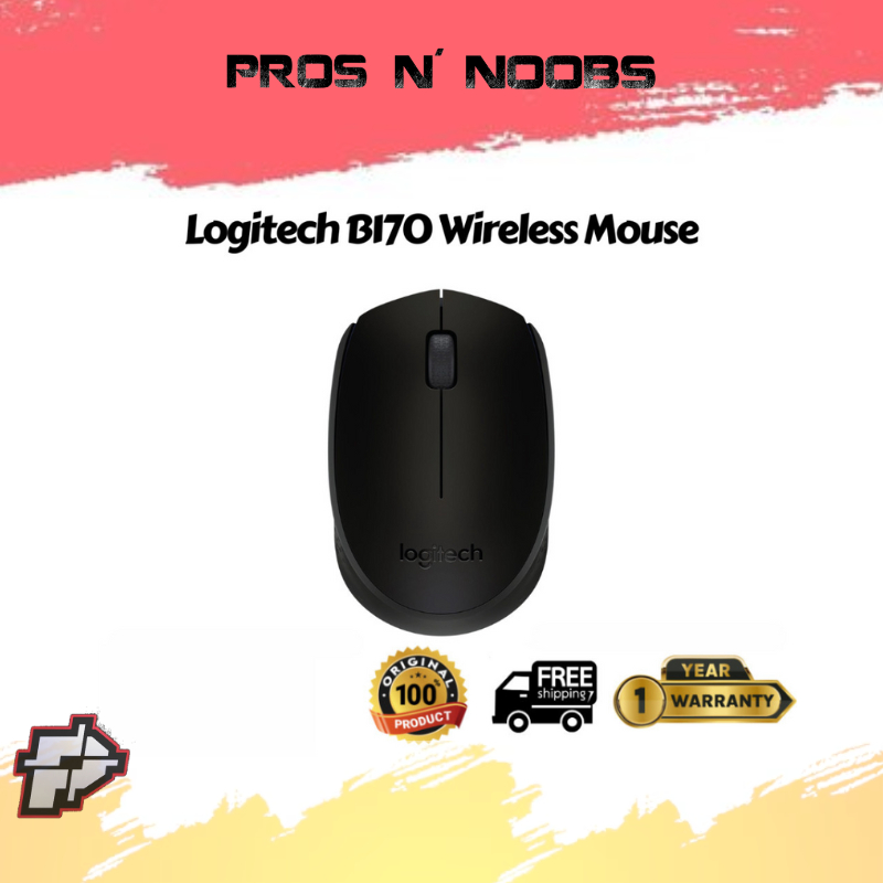 Logitech B170 Wireless Mouse, 2.4 GHz with USB Nano Receiver, Optical ...