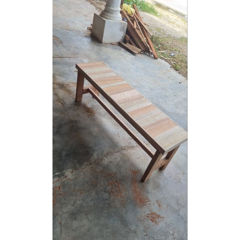 Full Solid wood Bench, Solid Wood Kerusi Panjang, Solid Kayu Kerusi ...