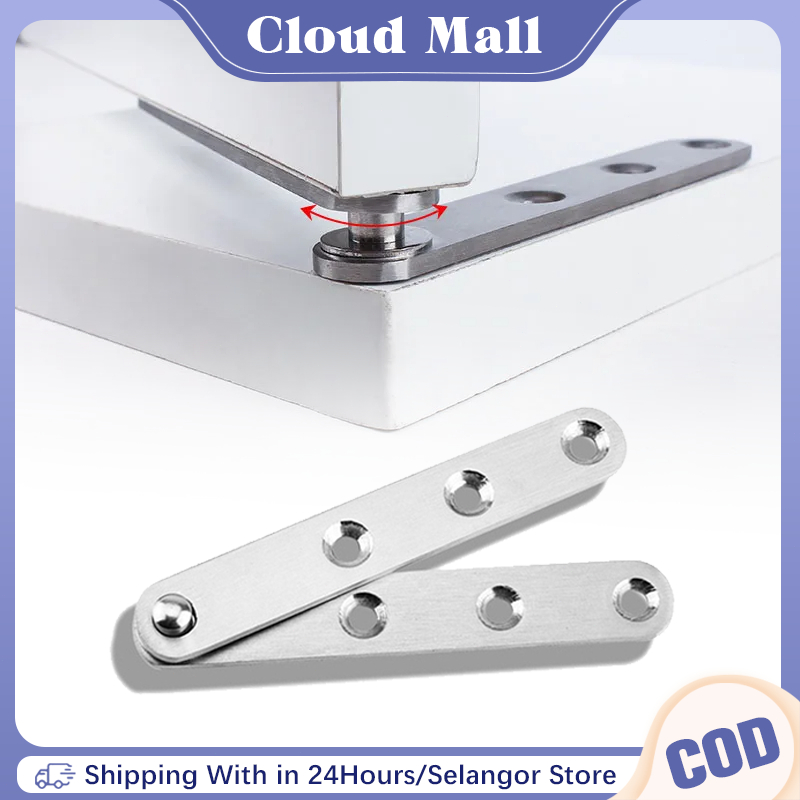 5Pcs Stainless Steel 360 Degree Rotating Concealed Hinges Door Pivot ...