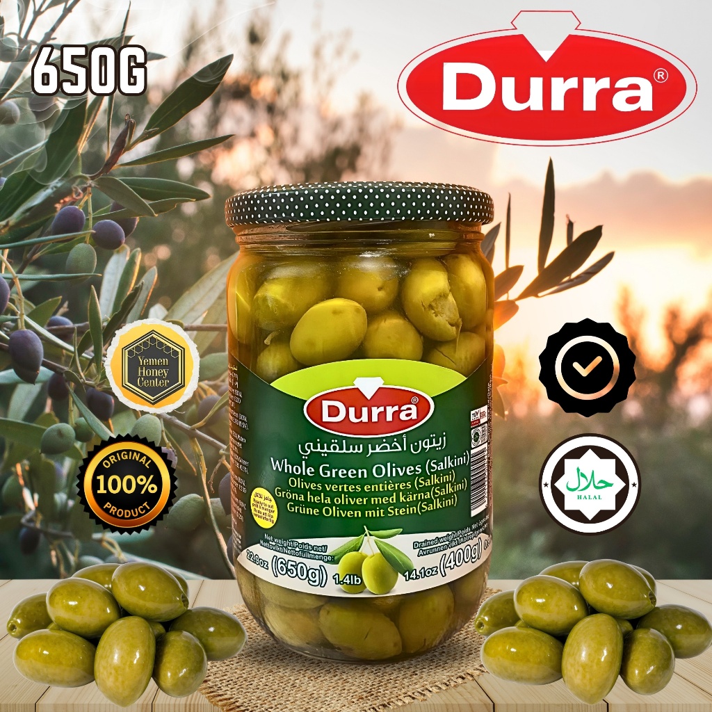 Durra Whole Green Olives ( Salkini ) 650g Halal | Shopee Malaysia
