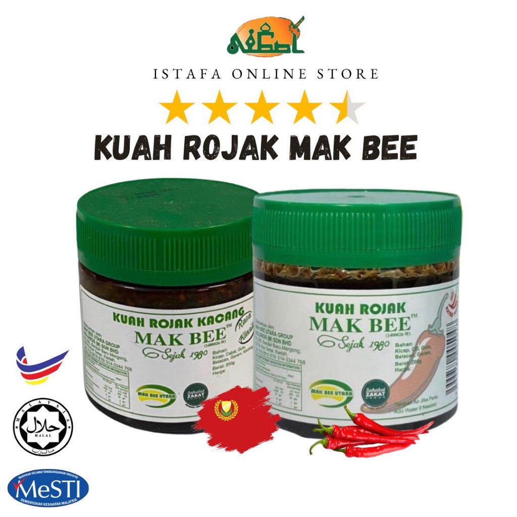 [PRODUK KEDAH POPULAR] Kuah Rojak Mak Bee Klasik/Ekstra Pedas 200g/400g ...
