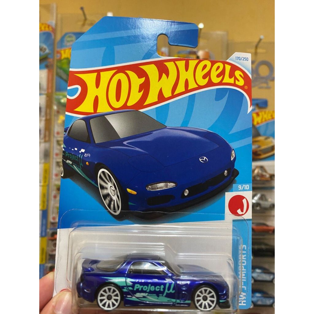 Hot Wheels 95 Mazda RX-7 Blue #170 Mainline 2024 Case P (In-Stock) New ...