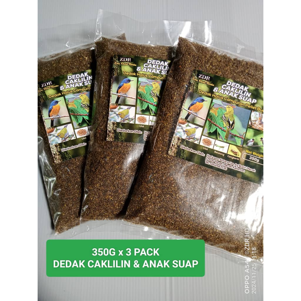 (DEDAK CAKLILIN & ANAK SUAP 350g X3pc )campuran pellet buah zupreem ...