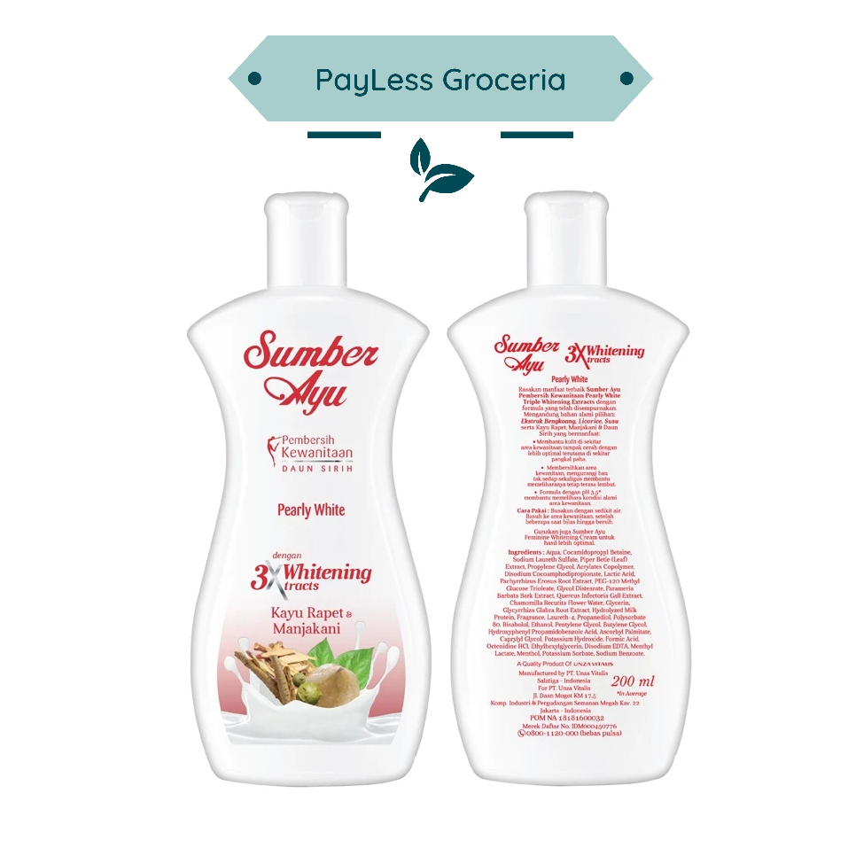 Sumber Ayu Triple Whitening Pembersih Kewanitaan / Feminine Wash 200ml ...