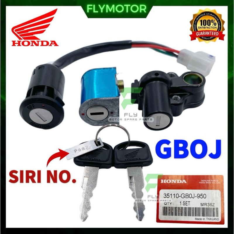 HONDA GBOJ GBO-J GBO J C70 IGNITION MAIN SWITCH KEY SET SUIS KUNCI SEAT ...