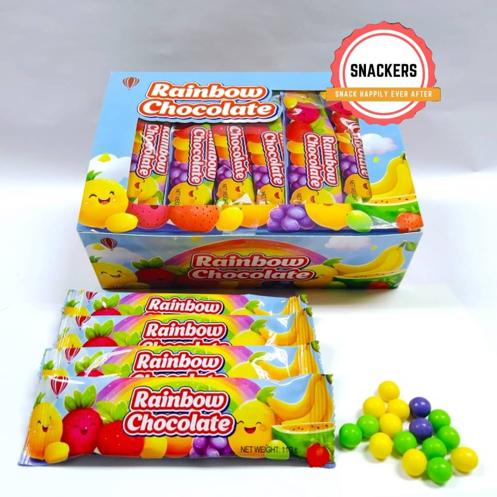 🔥Ready Stock🔥 Belon Jenama 30 Pcs Rainbow Chocolate Beans (11G ± x 30 ...