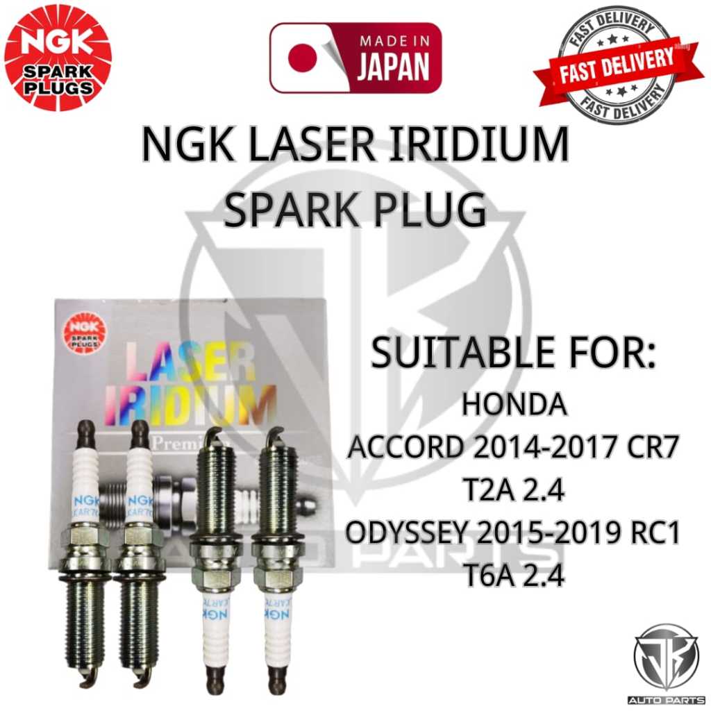 #100% ORIGINAL#NGK LASER IRIDIUM SPARK PLUG HONDA ACCORD 2014 CR7 T2A 2.4,ODYSSEY 2014 RC1 T6A 2 ...