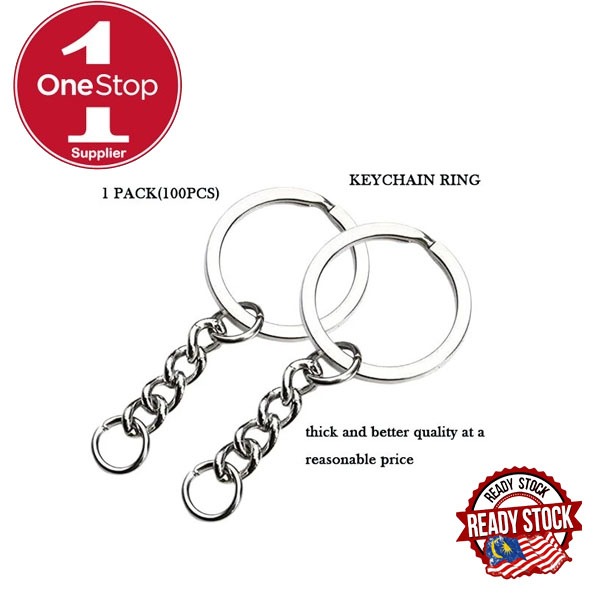Keychain Ring for DIY Keychain (100pcs ) / Long Keychain / Chain ...
