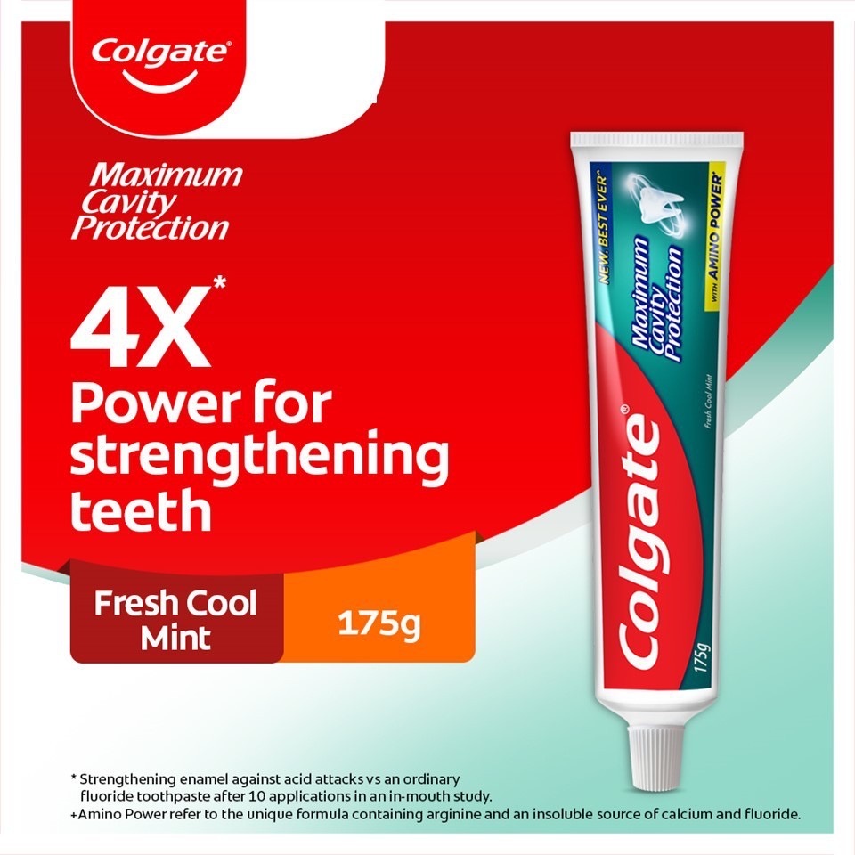COLGATE Maximum Cavity Protection Fresh Cool Mint & Great Regular ...