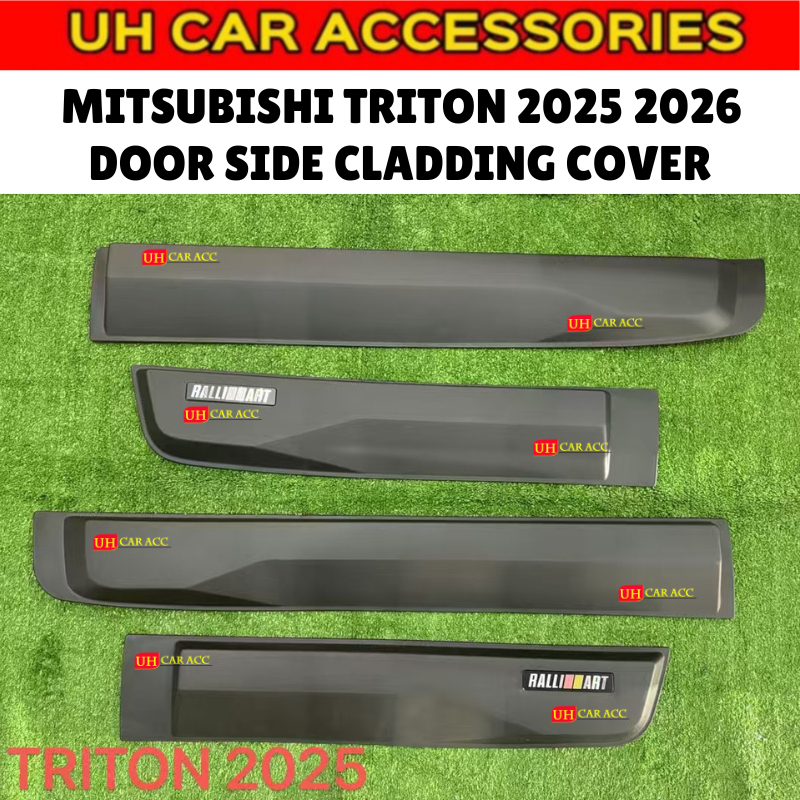 MITSUBISHI TRITON 2025 2026 DOOR SIDE CLADDING PANEL PROTECTOR COVER ...