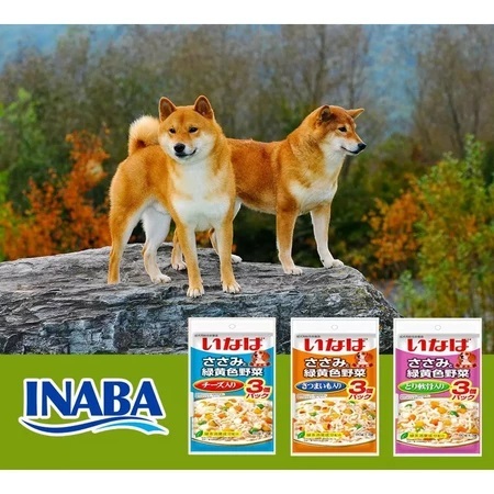 Inaba Chicken Fillet Topping Sweet Potato & Veg Pouch Dog Food 60gx3 (3 ...