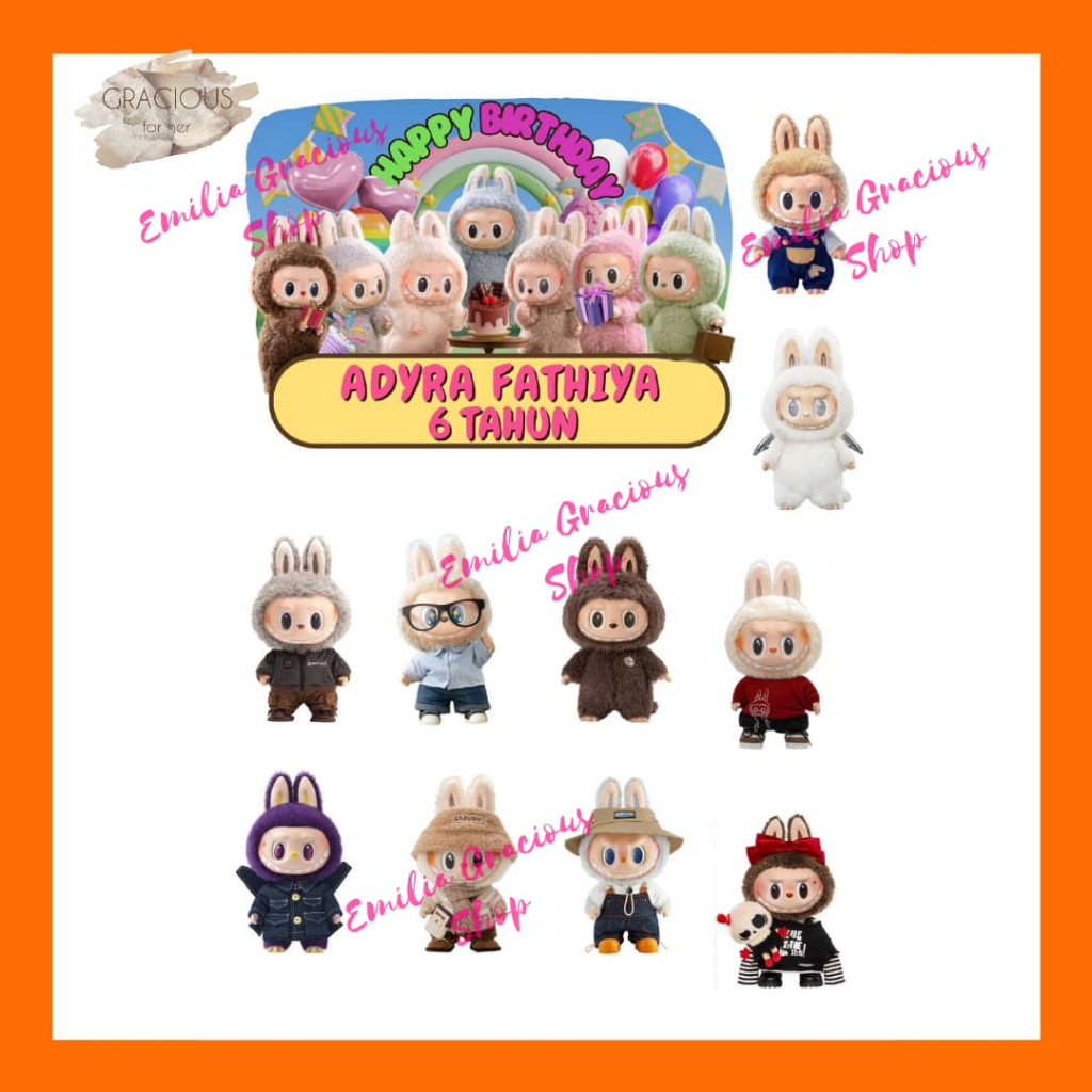 LABUBU TOPPER HAPPY BIRTHDAY (FREE add name) | Shopee Malaysia