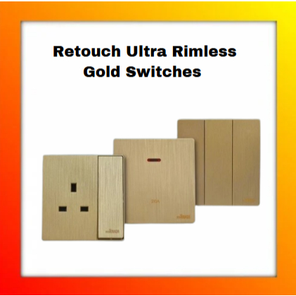 [SIRIM] reTouch Ultra Rimless Switch 1/2/3/4Gang 1/2Way 13A/15A Modern ...