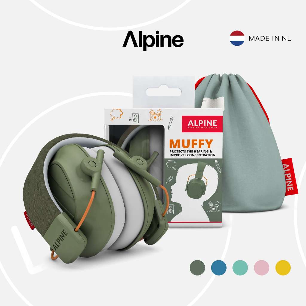 Alpine Muffy Kids Earmuffs, Green | Sound Proof Ear Muff For Autism ...