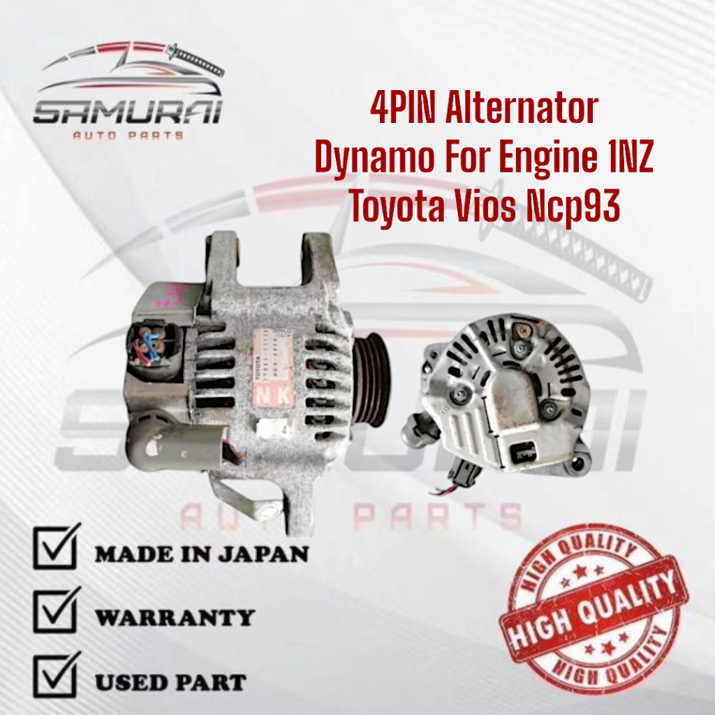 Toyota Vios Ncp93 4PIN Alternator Dynamo For Engine 1NZ | Shopee Malaysia