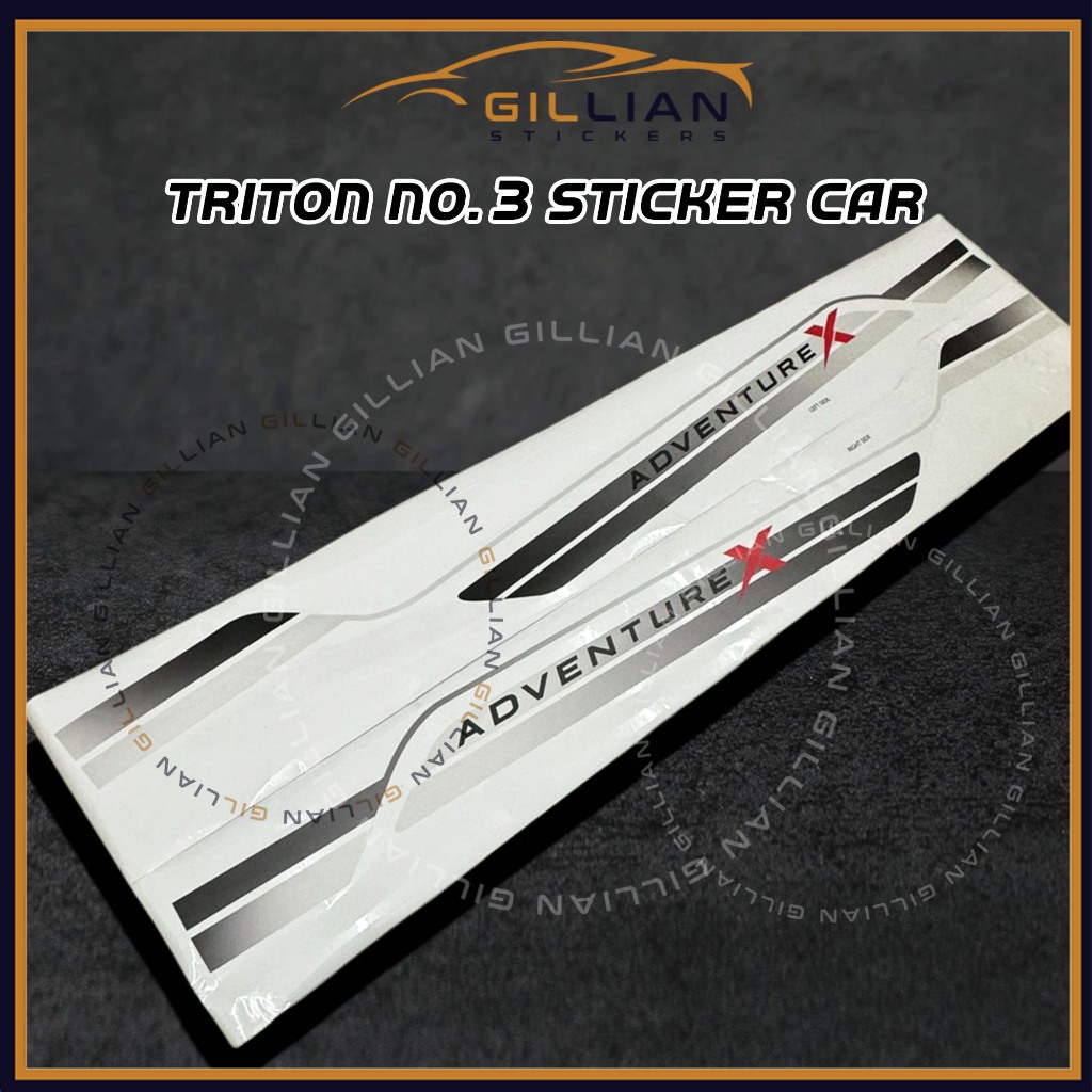 Design Sticker Body MITSUBISHI TRITON No.3 Car Side Body Sticker Lining ...