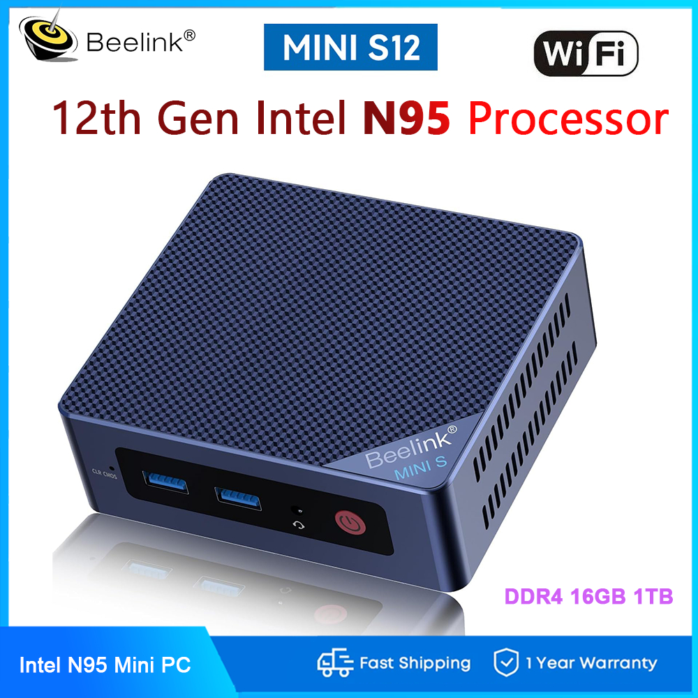 Beelink Mini S12 Intel N95 Mini PC Windows 11 DDR4 8GB 16GB 500GB SSD ...