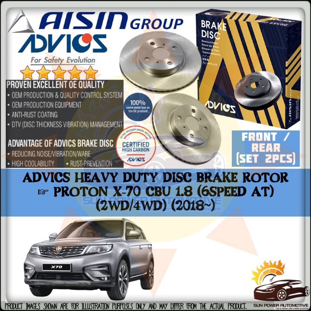 AISIN ADVICS Heavy Duty Proton X-70 X70 CBU 1.8 6AT 2WD / 4WD Brake ...
