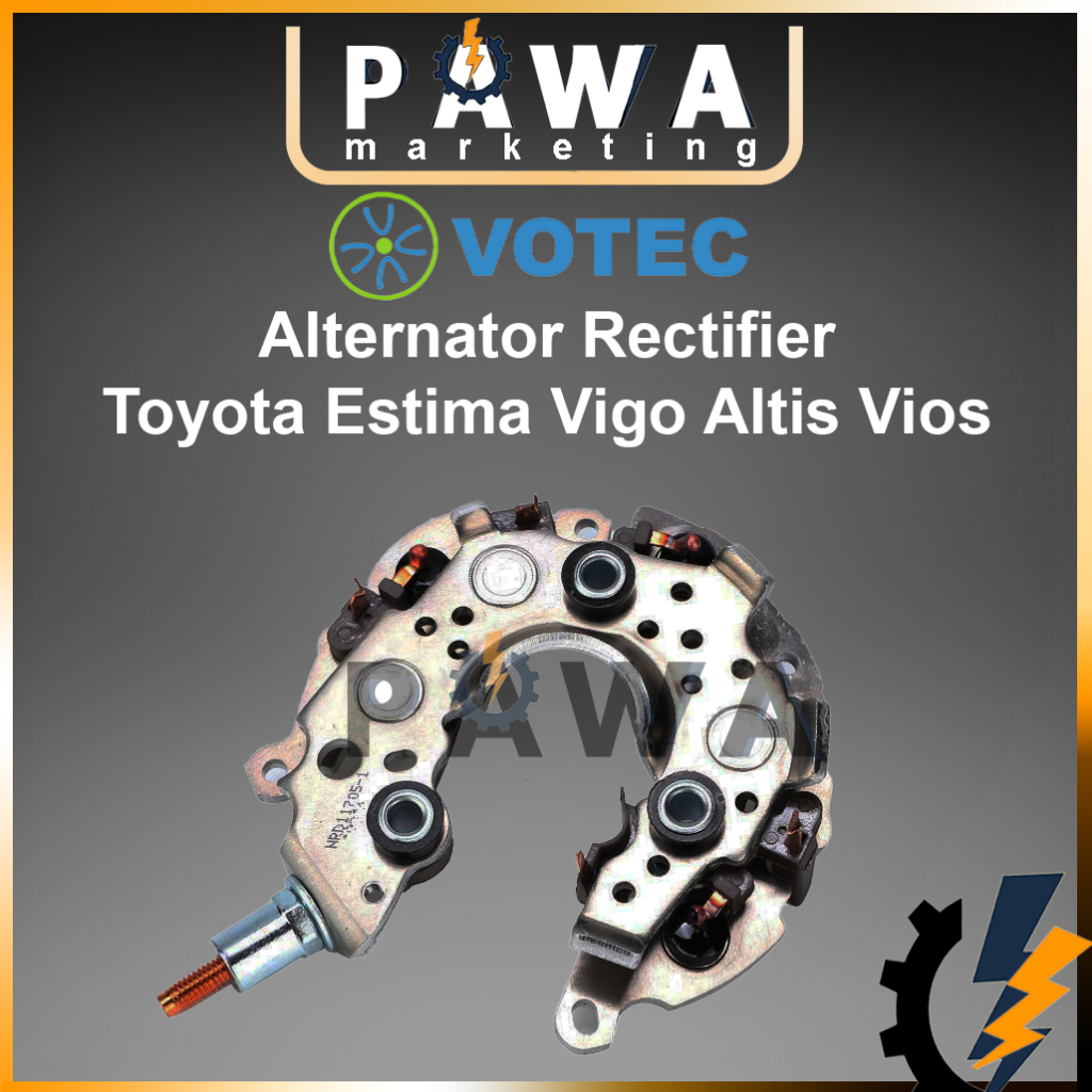 Votec 100% Authentic Alternator Rectifier Toyota Hilux Vios Camry Altis ...