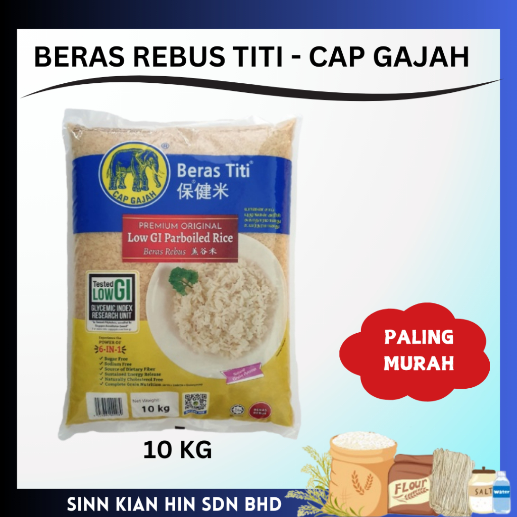 Beras Titi - Cap Gajah (10kg) | Shopee Malaysia
