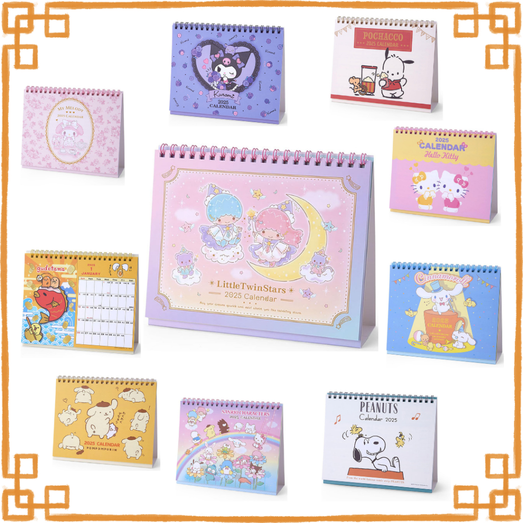 【New】Sanrio 2025 Ring Calendar - Tabletop Edition with Schedule ...