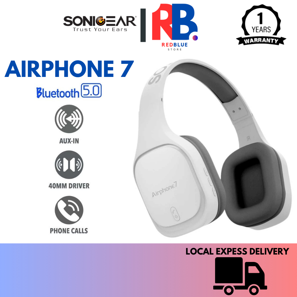 SonicGear Airphone 7 Bluetooth Headphones With Mic 10 Hours Playtime ...