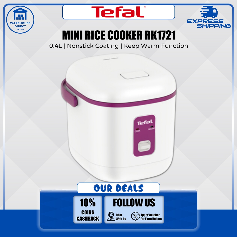 Tefal Mini Mechanical Rice Cooker 0.4L With Nonstick Coating RK1721 ...