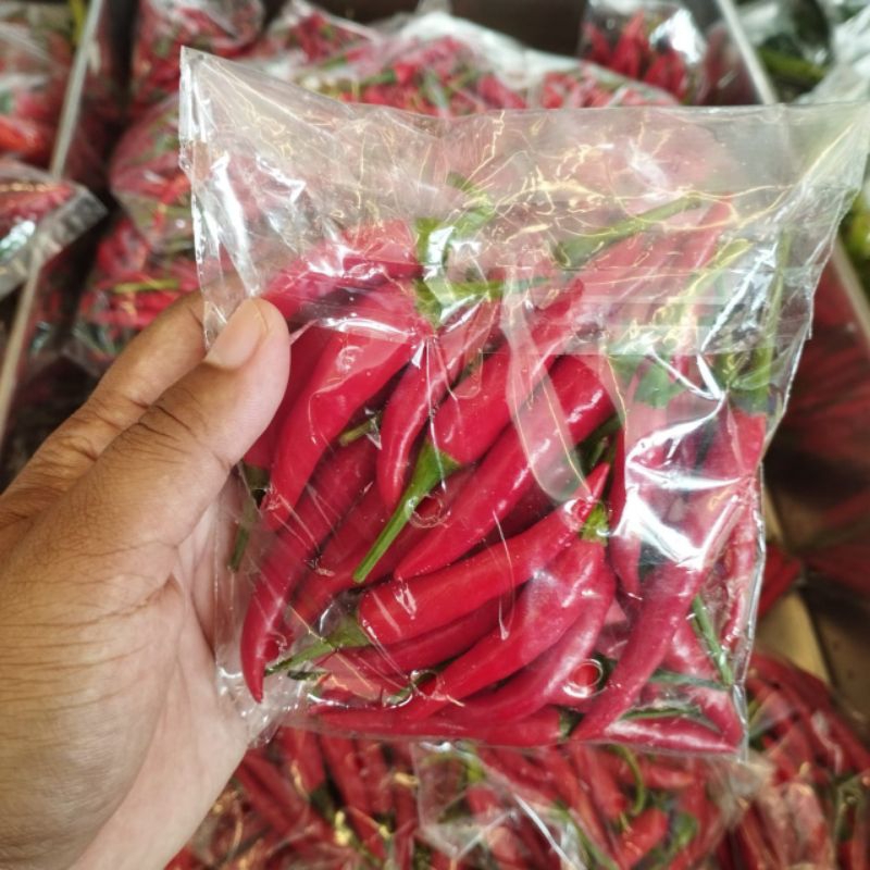 Cili Merah/Cili Api/Cili Padi/Cili Bara/Lada Merah Pedas 50g | Shopee ...