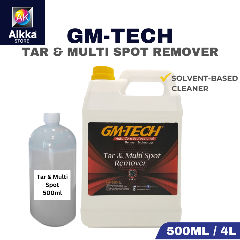 GM-Tech Tar & Multi Spot Remover Solvent-based Cleaner 4L/500ML (REPACK ...