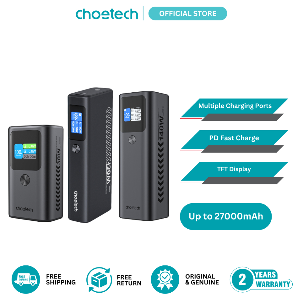 Choetech B701 B702 B670 10k/20k/27kmAh High Speed Fast Charging ...