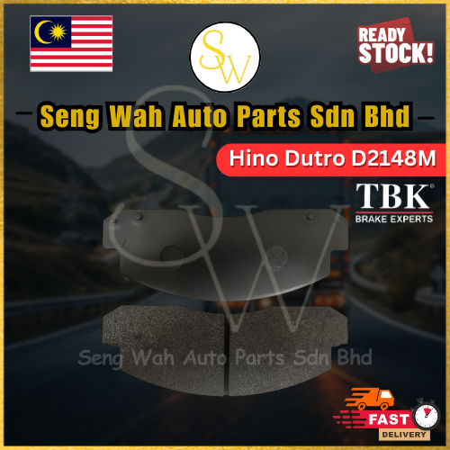 TBK Brand Hino Dutro D2148M Front Brake Pad (1 set=4 pcs) | Shopee Malaysia
