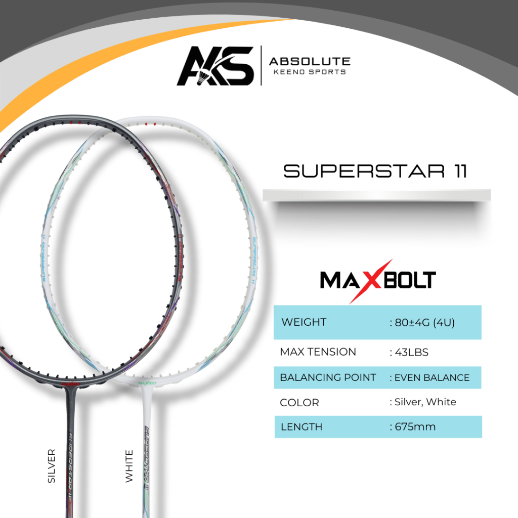 Maxbolt SUPERSTAR 11 Badminton Racket | Shopee Malaysia