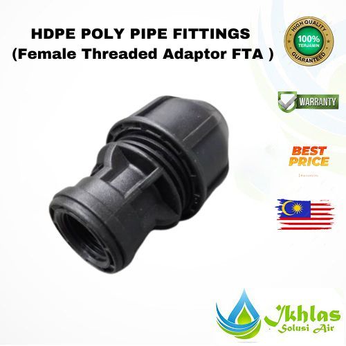 HDPE POLY PIPE FITTINGS [Female Threaded Adaptor FTA ] 20mm 25mm 32mm ...